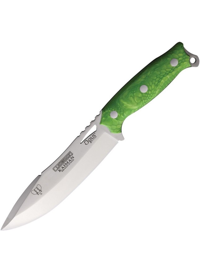 Kaiman Fixed Blade N695 stainless steel full tang satin finish Green ...