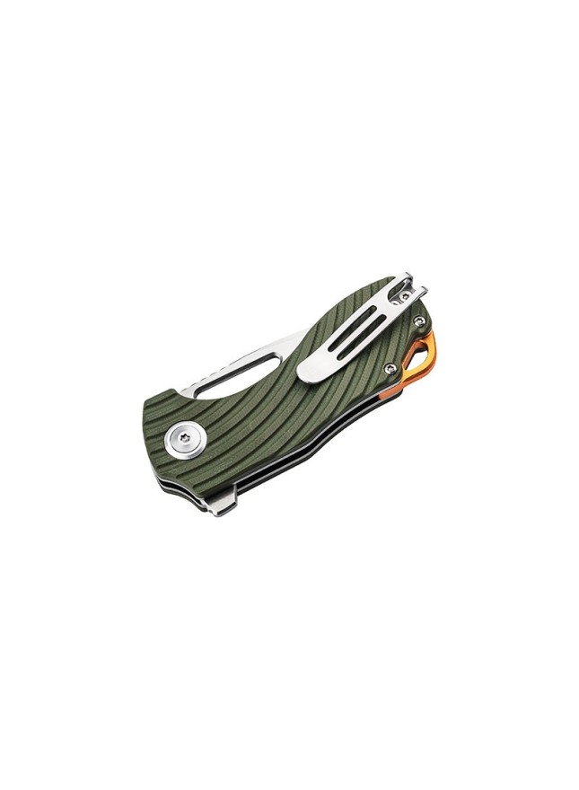 Magnum Tadpole folding knife 440C steel satin finish OD green G10 handle